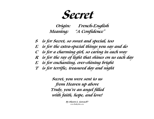 Meaning of Secret - LindseyBoo