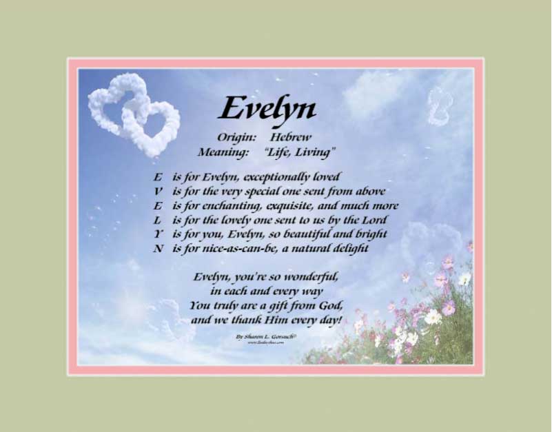 Evelyn, Meaning, Origin, Popularity - Baby Names | LindseyBoo