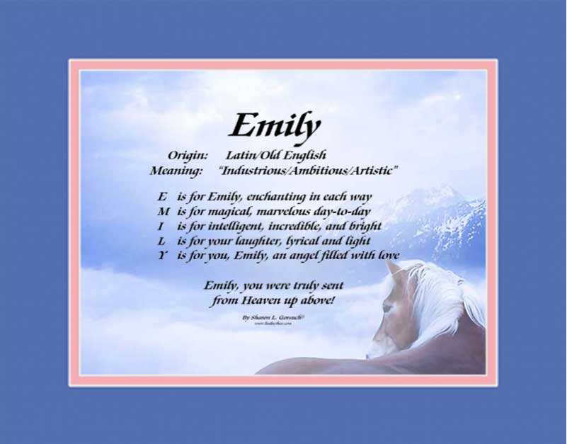 Emily - Girl's name meaning, origin, and popularity | Lindseyboo