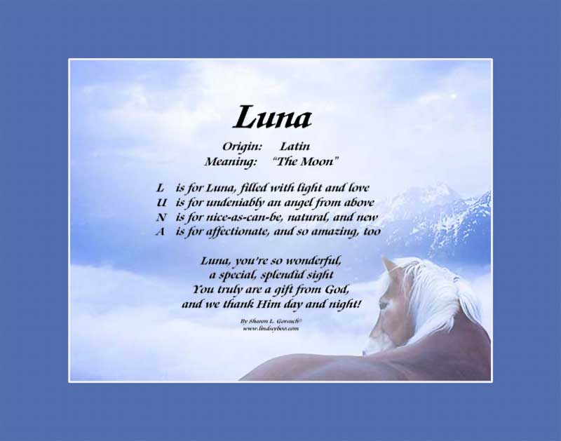 Luna Girl s Name Meaning Origin And Popularity Lindseyboo